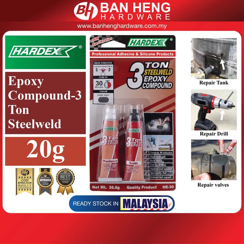 HARDEX 3 TON STEELWELD EPOXY COMPOUND | Shopee Malaysia