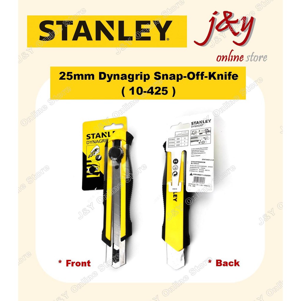 STANLEY Original 25mm Dynagrip Snap-off Knife ( 10-425 ) stht10425-8 ...