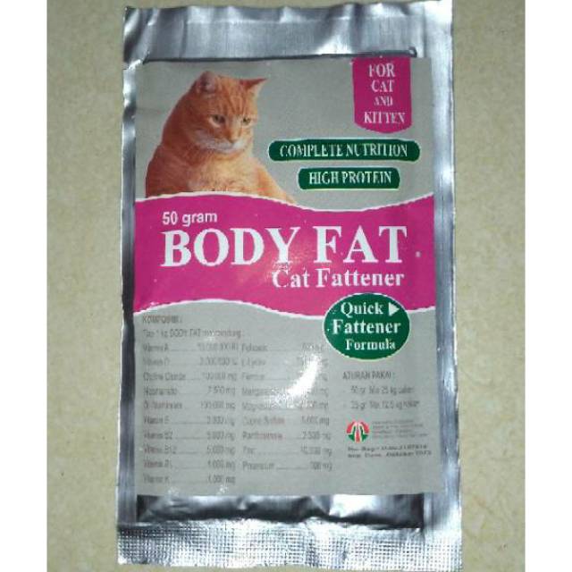 Body FAT CAT FATTENER 50GR FOR CAT AND KITTEN BodyFat CAT Fattening ...