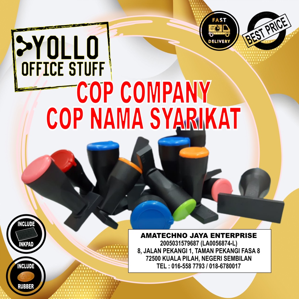 (COP MURAH) Cop Nama Company Rubber Stamp chop syarikat | Shopee Malaysia