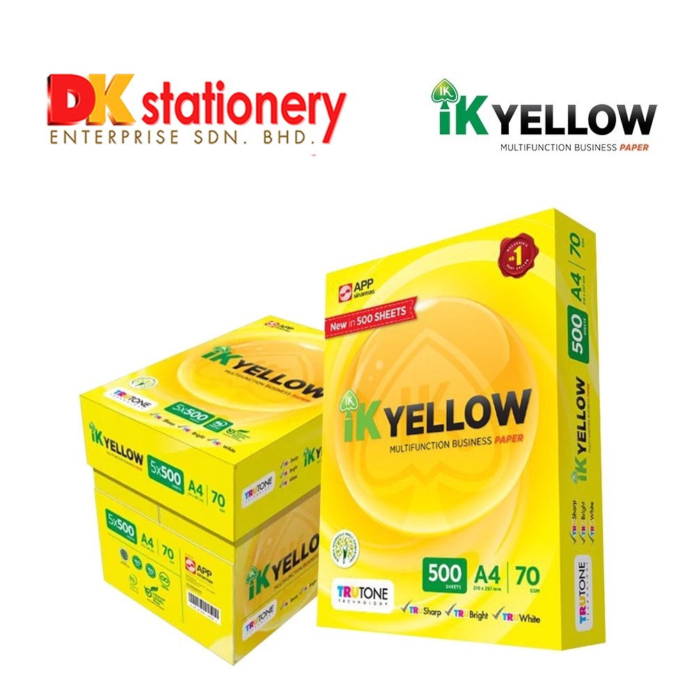 IK Yellow A4 Copier Paper 70Gsm 500's | BLC A4 Copier Paper 70Gsm 500's ...