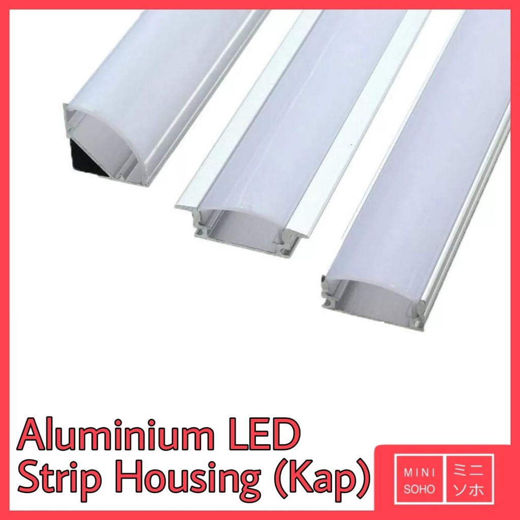 Aluminum LED Strip Rigid Bar Lamp Housing Hood 100cm/1m | Shopee Malaysia