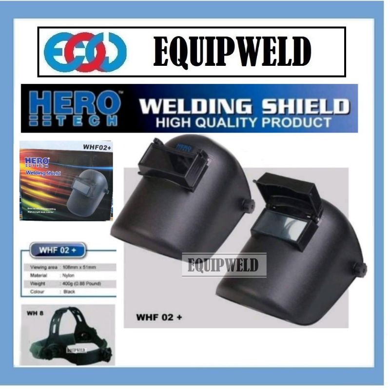 HEROTECH WHF02+ 2 X 4 WELDING HEAD SHIELD PREMIUM QUALITY (HERO WHF02 ...