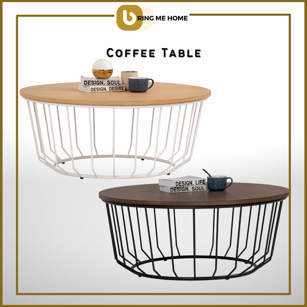 [SIAP PASANG] FLUXY Coffee Table Side Table Living Room Table Round ...
