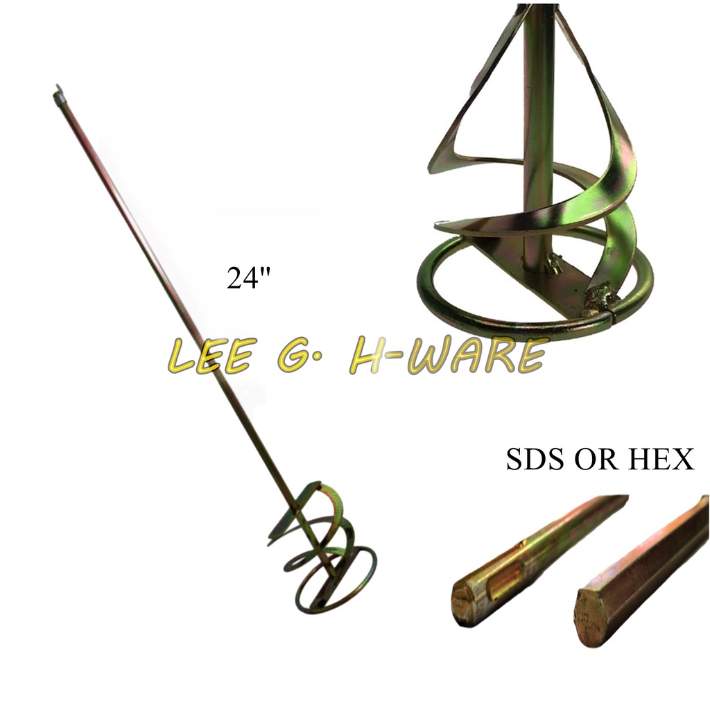 24'' Heavy Duty SDS/HEX Cement Paint Mixer I Cement Mixer Tool I Paint ...