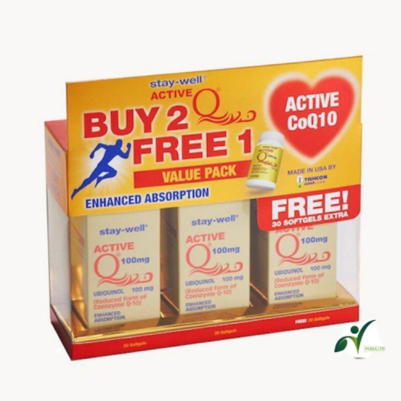 [With Free Gift] Stay-Well Active Q10 100mg 2x30's Foc 30's (Exp: 8/2025) | Shopee Malaysia