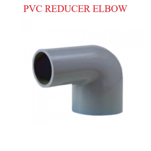 NKS BBB PVC Reducing 90-Degree Elbow Pipe Connector | Penyambung Pipa Siku【PVC | Grey | 1/2“ | 3 ...