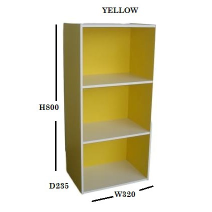 (READY STOCK)3 Tier Wooden Multipurpose Rack Book Shelf Rak Buku ...