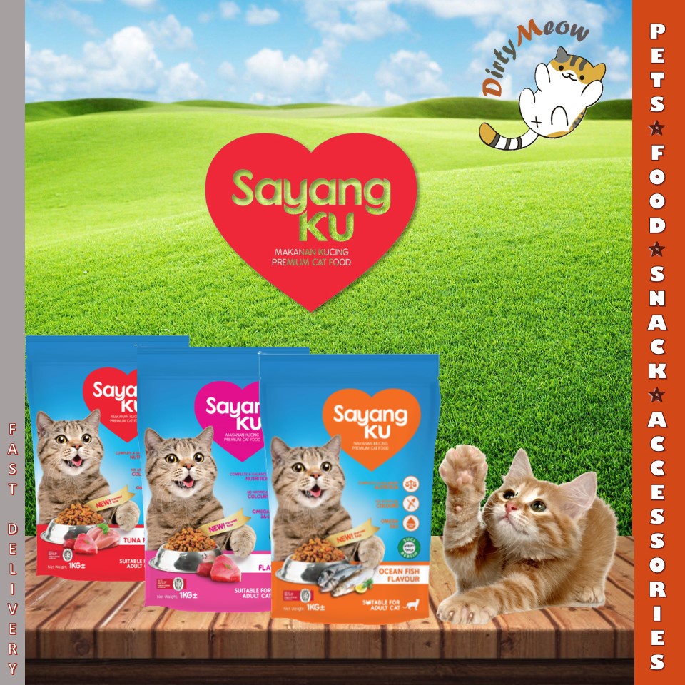 Sayangku Cat Dry Food 1kg / 7kg - Ocean Fish / Tuna / Chicken Tuna ...