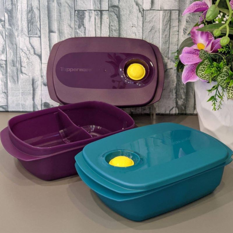 Tupperware Reheatable Divided Lunch Box 1 Liter | Shopee Malaysia