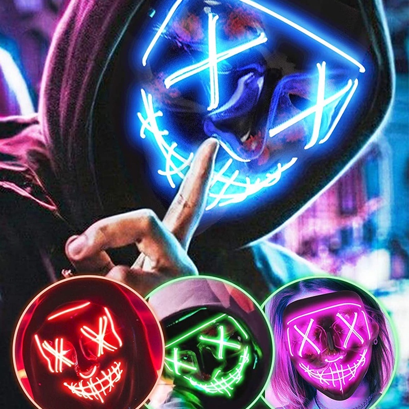 8 Colors Mask LED Light Up Party Masks The Purge Election Year Great ...