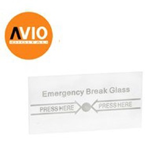 Emergency Break Glass Replacement Glass 7.5cm L x 4cm H Easy to Replace ...