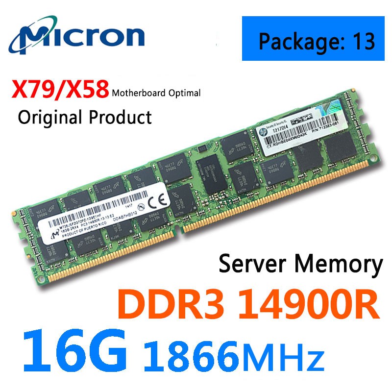 Samsung 16G Micron 32G DDR3 1066 1866 1600 1333 ECC REG 12800R Hynix Micron 32G 1866 Server ...