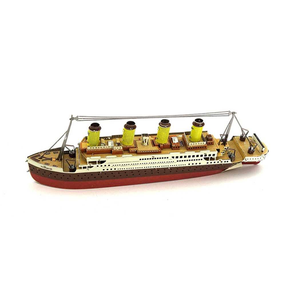 3 Dimensional Puzzles Titanic Metal Jigsaw Model Kit DIY Boat Ship ...