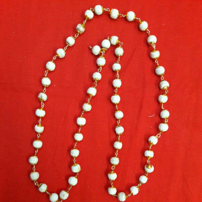 Thulasi mala with gold Cap / Silver Cap String 54 | Shopee Malaysia