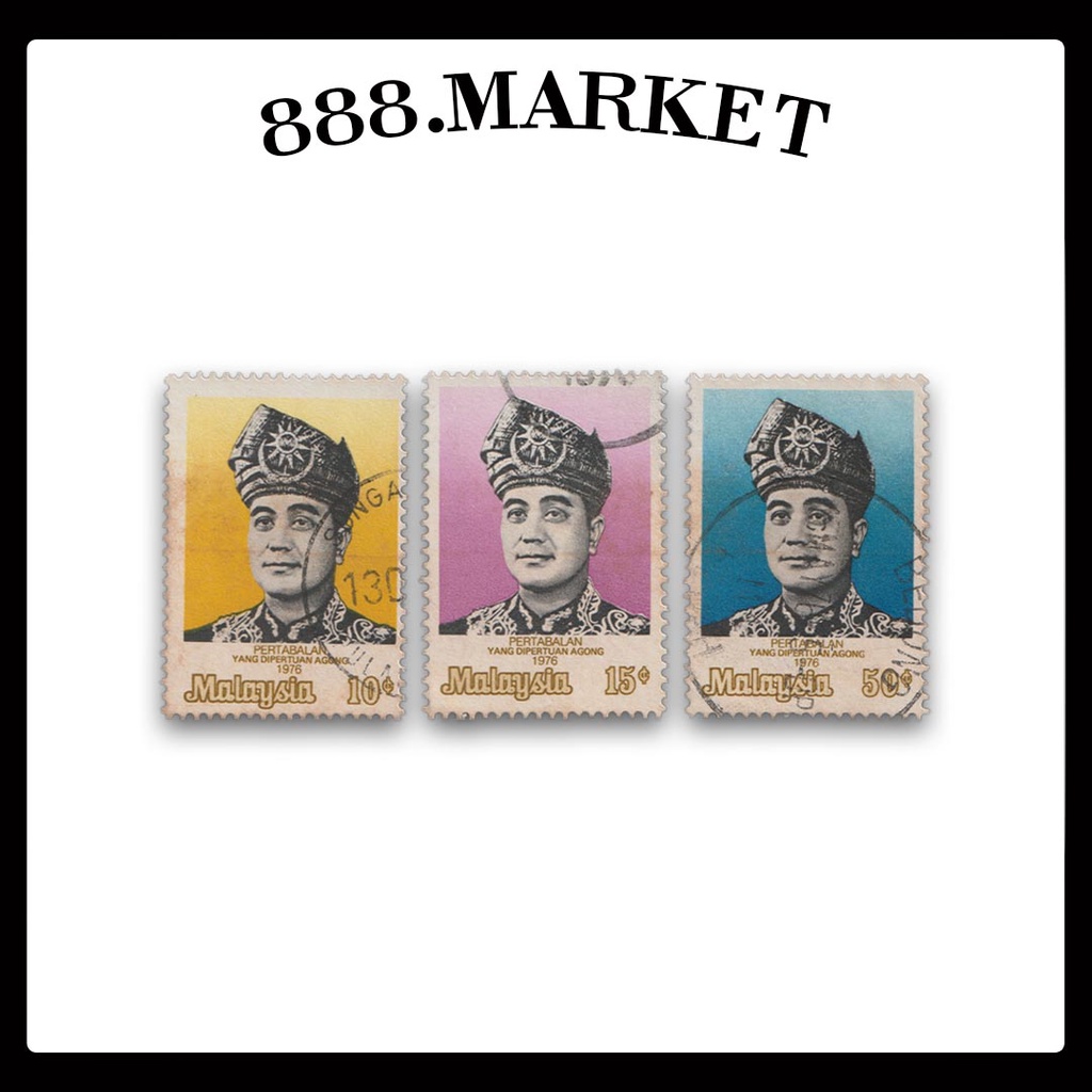 [STAMP] (S43) 3v Setem Malaysia 1976 Installation of Yang di-Pertuan ...