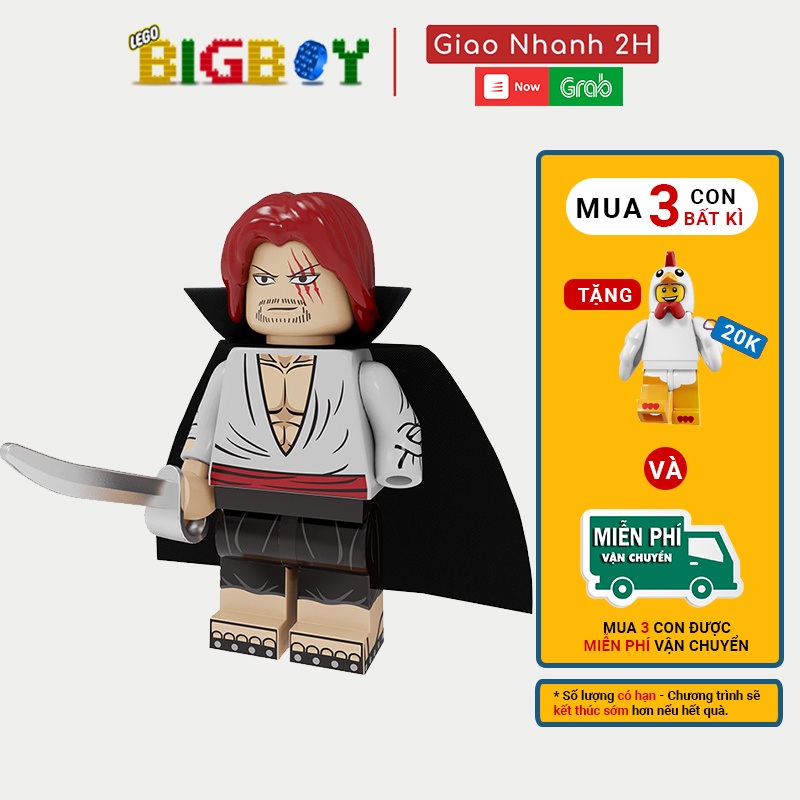 Lego Minifigures One Piece Pirate Island SHANK RED HAIR | Shopee Malaysia