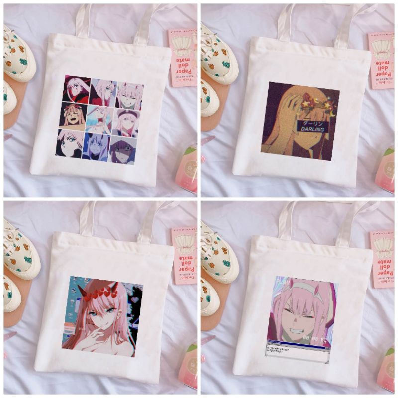 Pinterest darling in the franXX: zero two anime tote bag | Shopee Malaysia