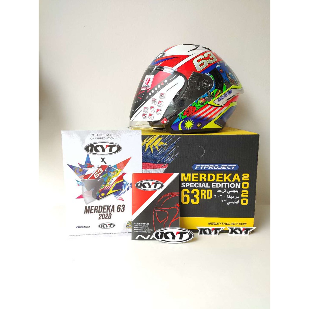 HELMET KYT 63RD MERDEKA 2020 (SPECIAL EDITION) (XL) | Shopee Malaysia