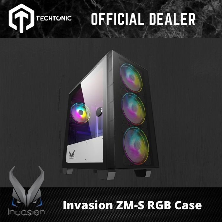 Invasion ZM-S M-ATX Case [FREE 4 RGB FANS] | Shopee Malaysia