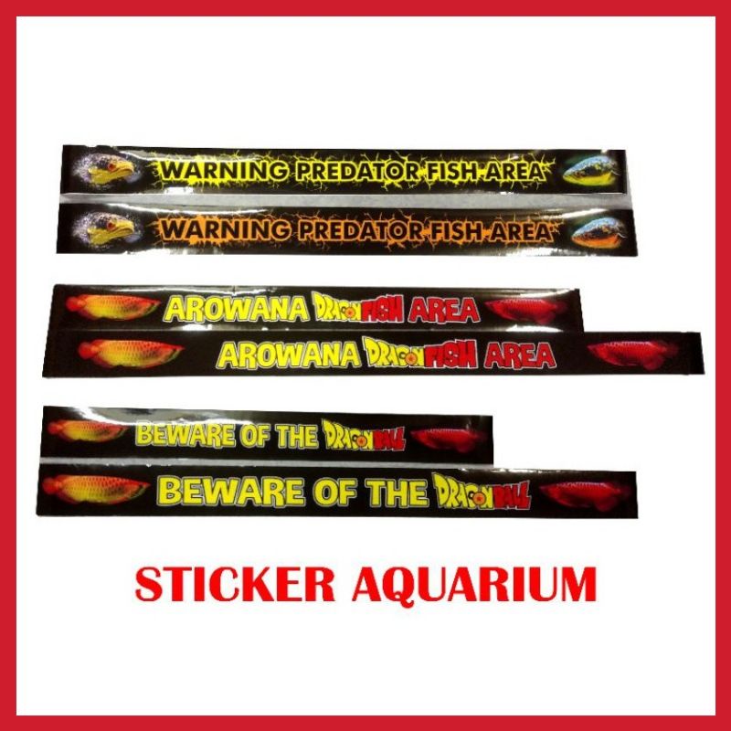 STICKER AROWANA IKAN CHANNA AQUARIUM FISH TANK 3FT / 4FT / 5FT / 6FT 3M ...