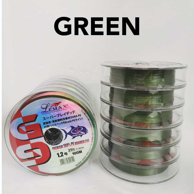 LEMAX G9 X8 PREMIUM 100% PE BRAIDED FISHING LINE 100M | Shopee Malaysia