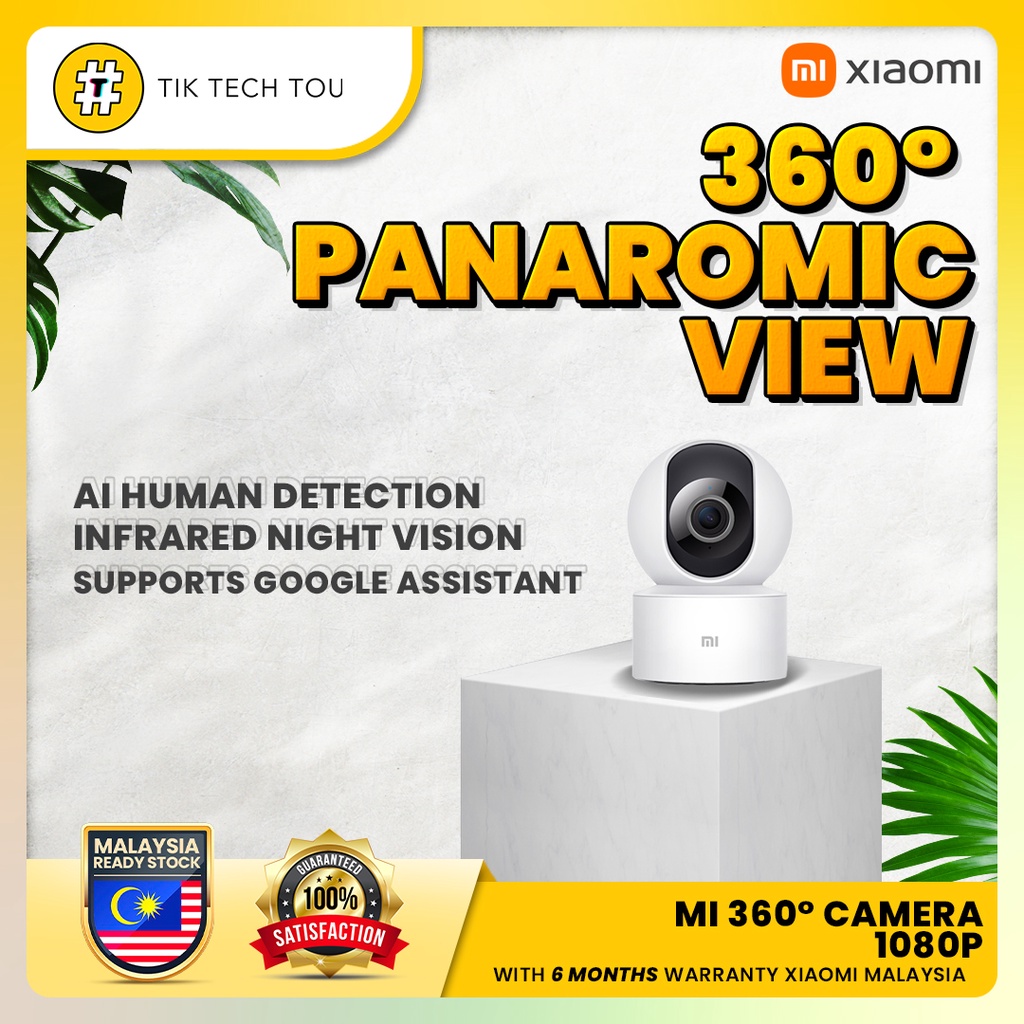 [100% ORIGINAL] XIaomi Mi 360° Camera (1080p) | AI Human Detection ...