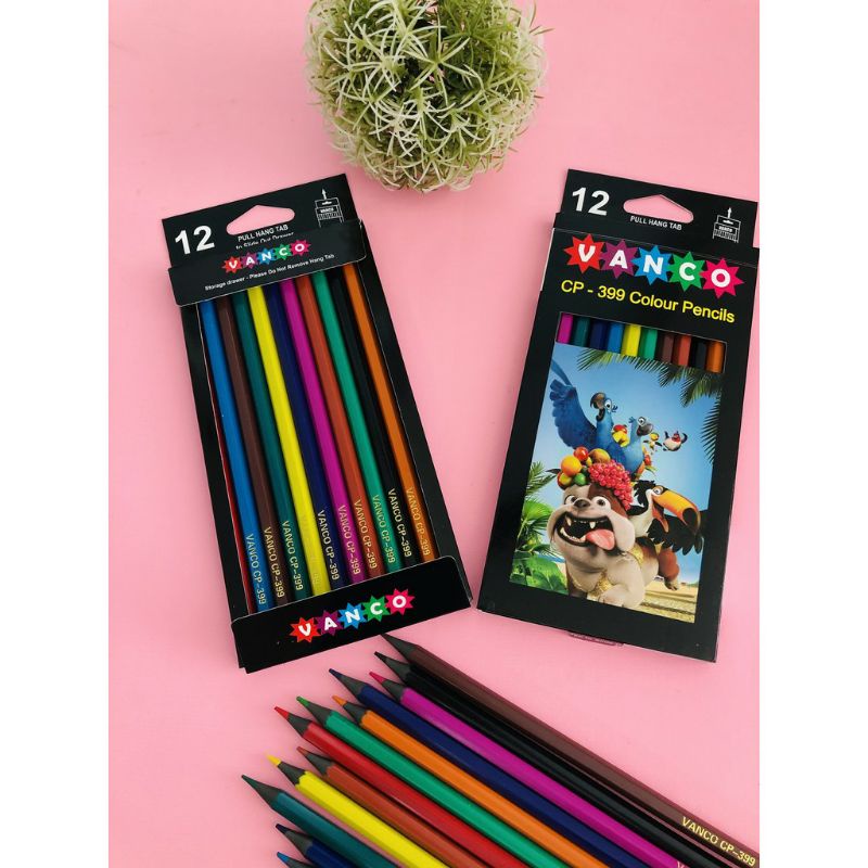 Long VANCO Color Pencil CP-399 BLACK (12Colors) | Shopee Malaysia