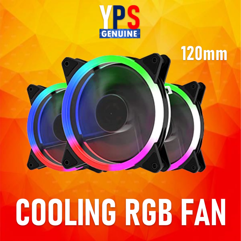 Gaming RGB LED 4Pin + 3Pin | 12V | 120mm PC Cooling Fan | Rainbow ...