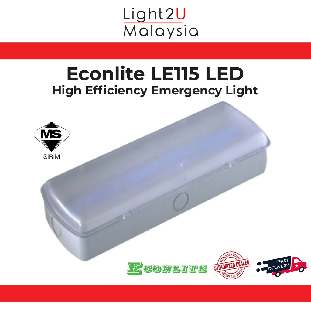Econlite LE115 LED High Efficiency Emergency Light | Shopee Malaysia