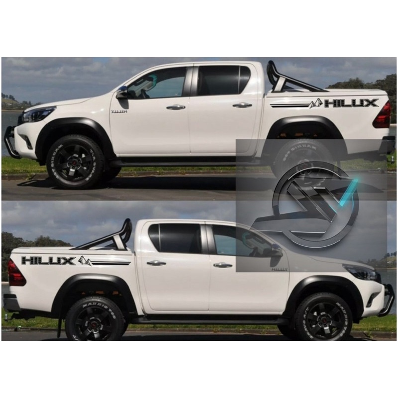 (Ready Stock) S775# Toyota Hilux Car Body Trunk Side Vinyl Decal ...