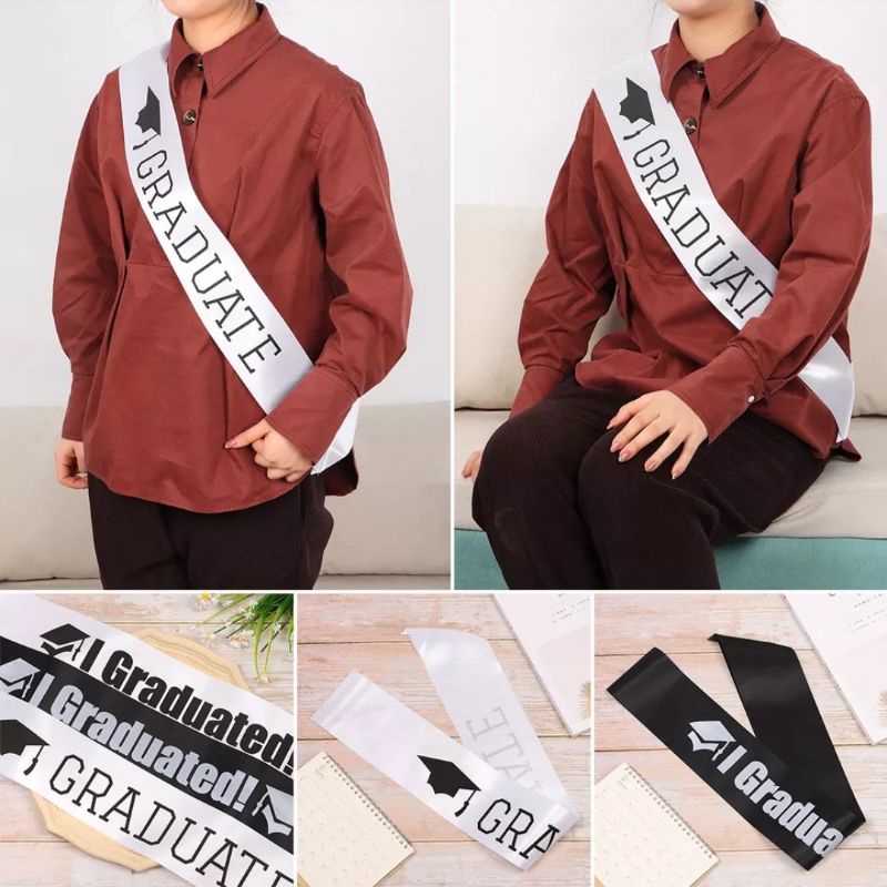 {Msia READY STOCK} Graduate Sash graduation ceremony party decoration ...