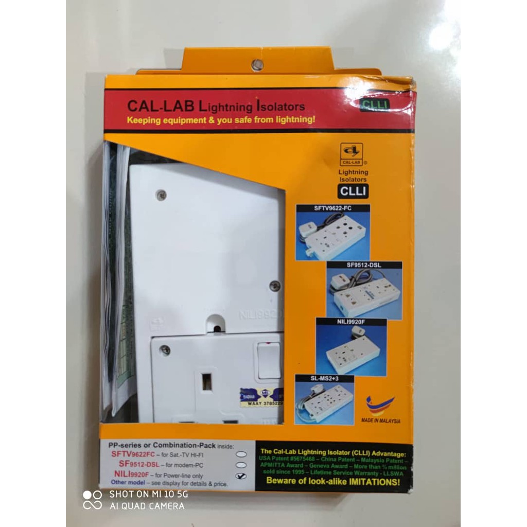 CAL- LAB NILI 9920F(10A) LIGHTNING ISOLATORS(HA) | Shopee Malaysia