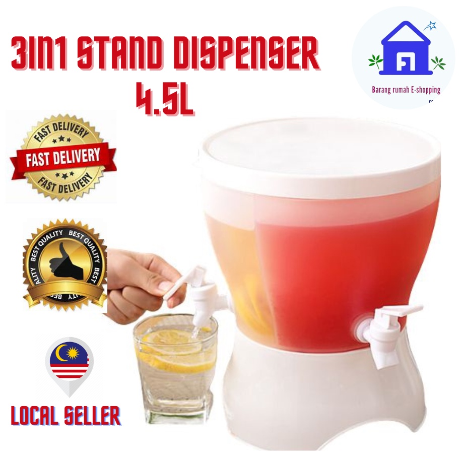 4.5L 3IN1 Stand Juice Water Dispenser ,Water Container Cooler,Drink Jar ...