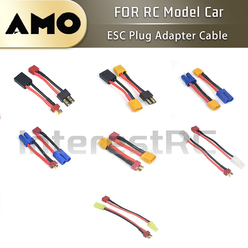 RC Remote Control Electric Model Car Battery ESC Plug Adapter Cable ...