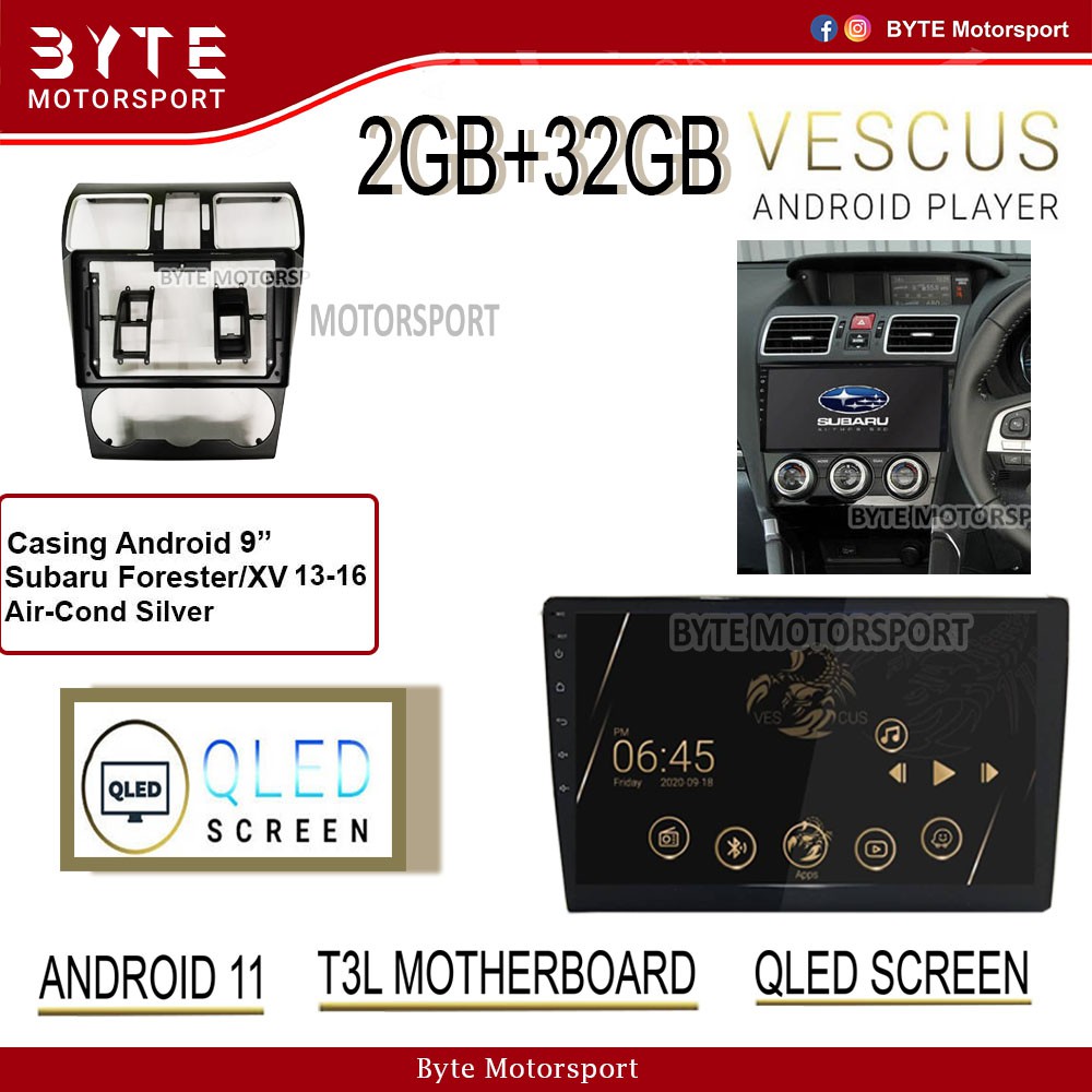 🦂VESCUS 🦂[2+32] DSP 📳4G Sim📳 Octa-Core Processor QLED Screen Subaru XV/Forester (S) Android ...