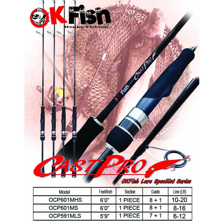 OKFISH CASTPRO FISHING ROD (Ready Stock) | Shopee Malaysia