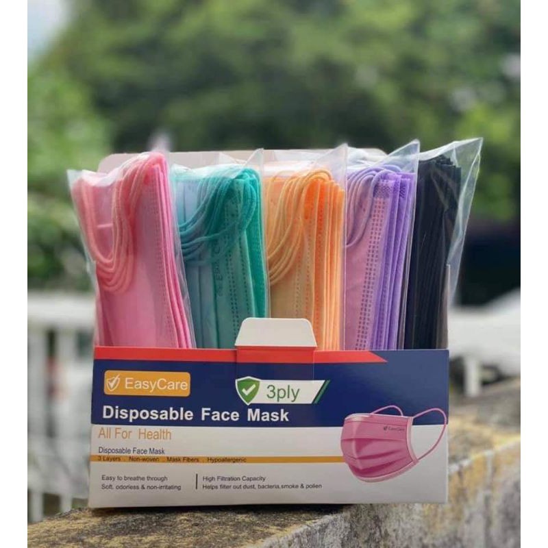 mask 3ply essential mask face mask 🌈 {READY STOK} facemask easy care ...
