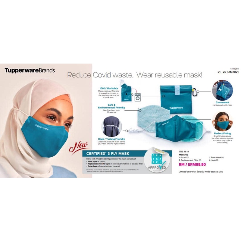 READY STOCK!!! Double Face Mask by Tupperware | Shopee Malaysia