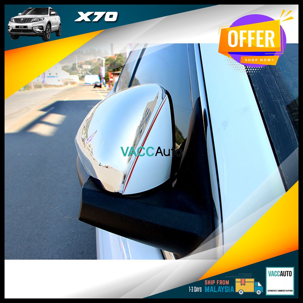 Proton X70 Side Mirror Chrome Cover Side Rearview Mirror Wing Cover ...
