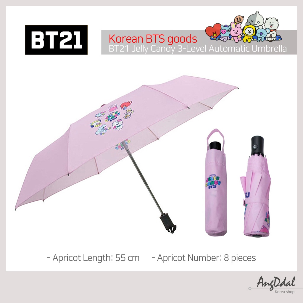 Korean BTS goods / Gold Red Fancy BT21 Jelly Candy 3-Level Automatic ...