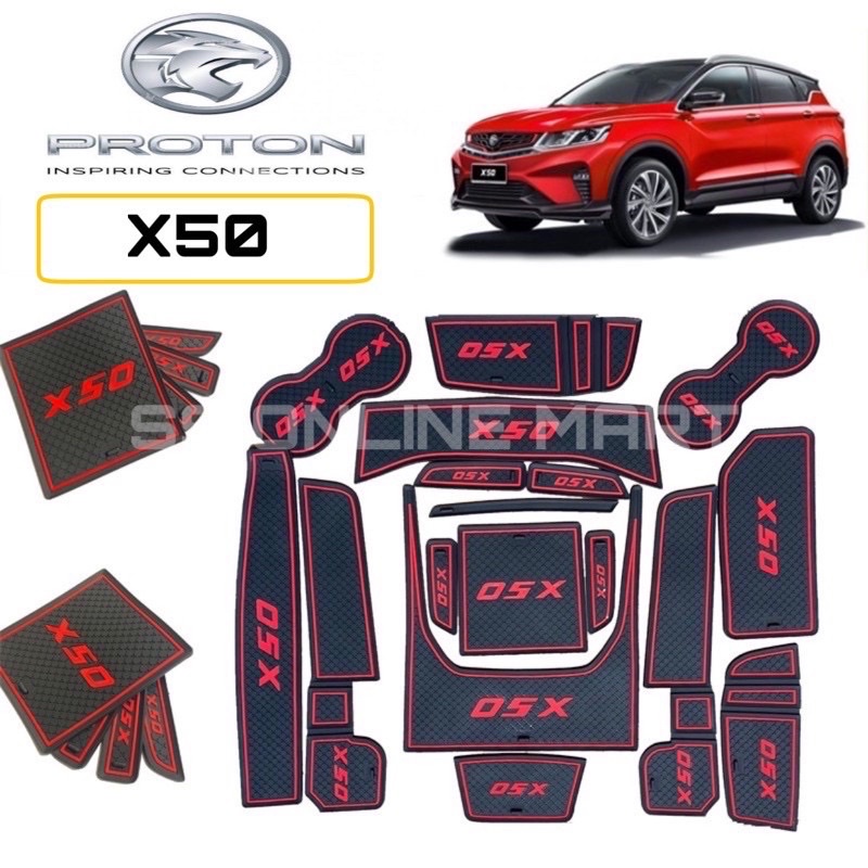 (CLEAR STOCK!!!) Proton X50 Interior Slot Mat Storage Tank X50 Car ...