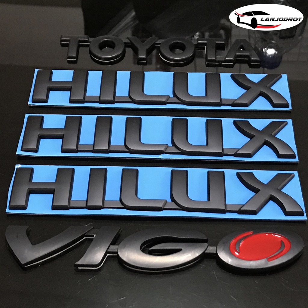 1set (5pcs) Logo Badge 3D Sticker Garnish For Toyota Hilux VIGO Matte ...
