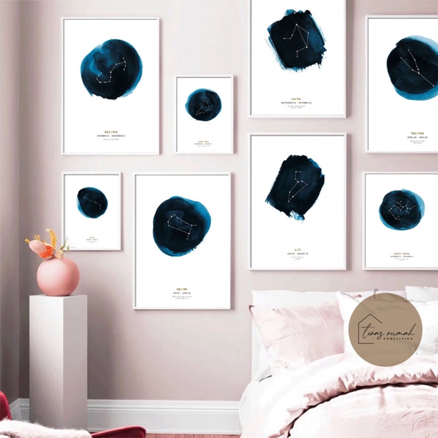 POSTER FRAME HOROSCOPE ZODIAC HOROSCOPE WALL DECOR DECORATION | Shopee ...