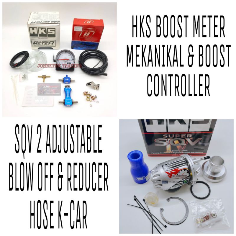 HKS BOOST METER + BOOST CONTROLLER + SQV 4 NON-ADJUSTABLE & REDUCER ...