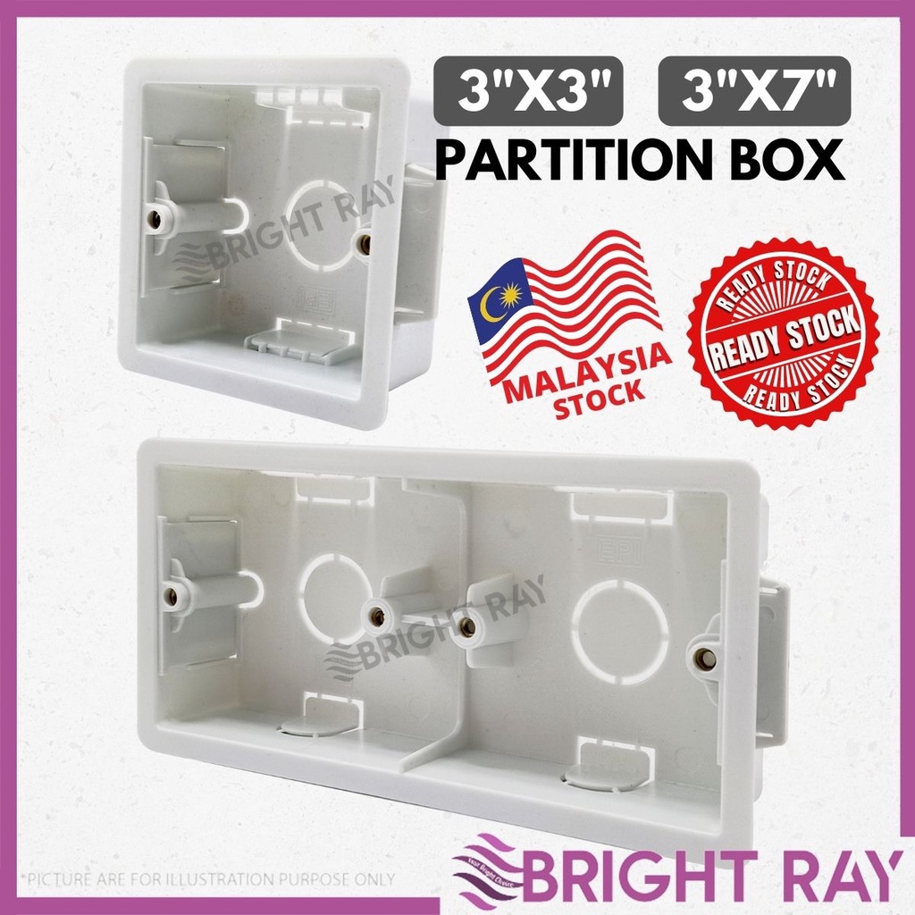 PVC 3”X 3”/3”X 7” Partition Box/Single Gang Partition Box For Electric ...