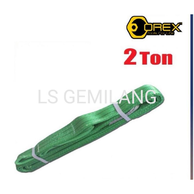 LS GEMILANG ORIGINAL CERTIFICATE OREX 2 TO MAX 12 TON 2 4 6 meter Polyester Webbing Sling Belt ...