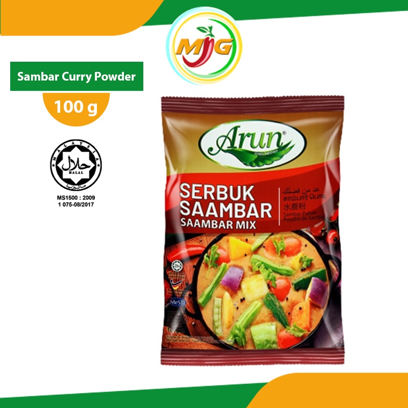 Sambar Curry Powder / Serbuk Sambar / Sambar Mix ( ARUN Brand ) - 100g ...