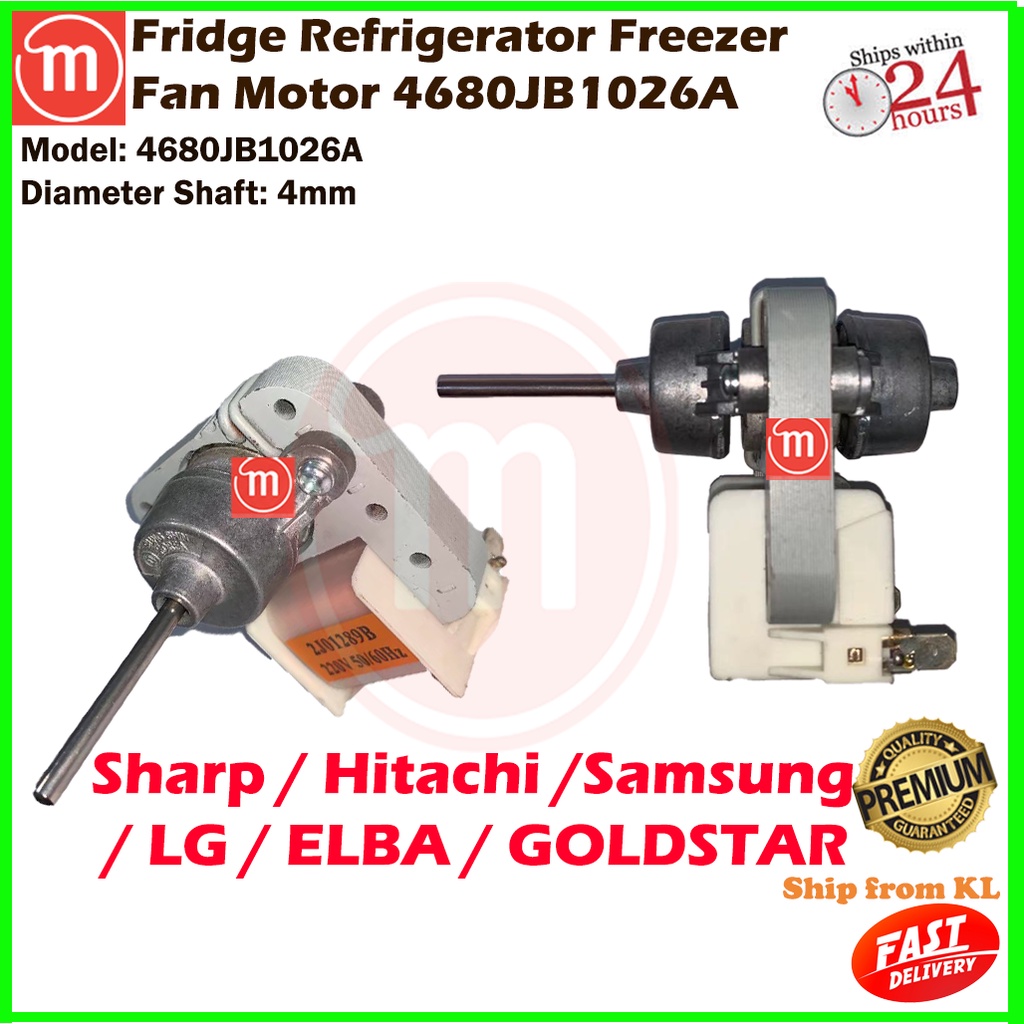 Sharp Hitachi Fridge Refrigerator Freezer Freeze Fan Motor 2J01289B ...