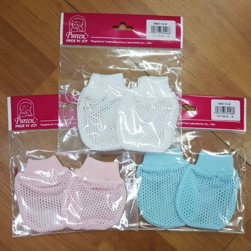 (YEAR END SALE)PUREEN Baby Mittens Only(Eyelet) - 1 set [READY STOCK ...
